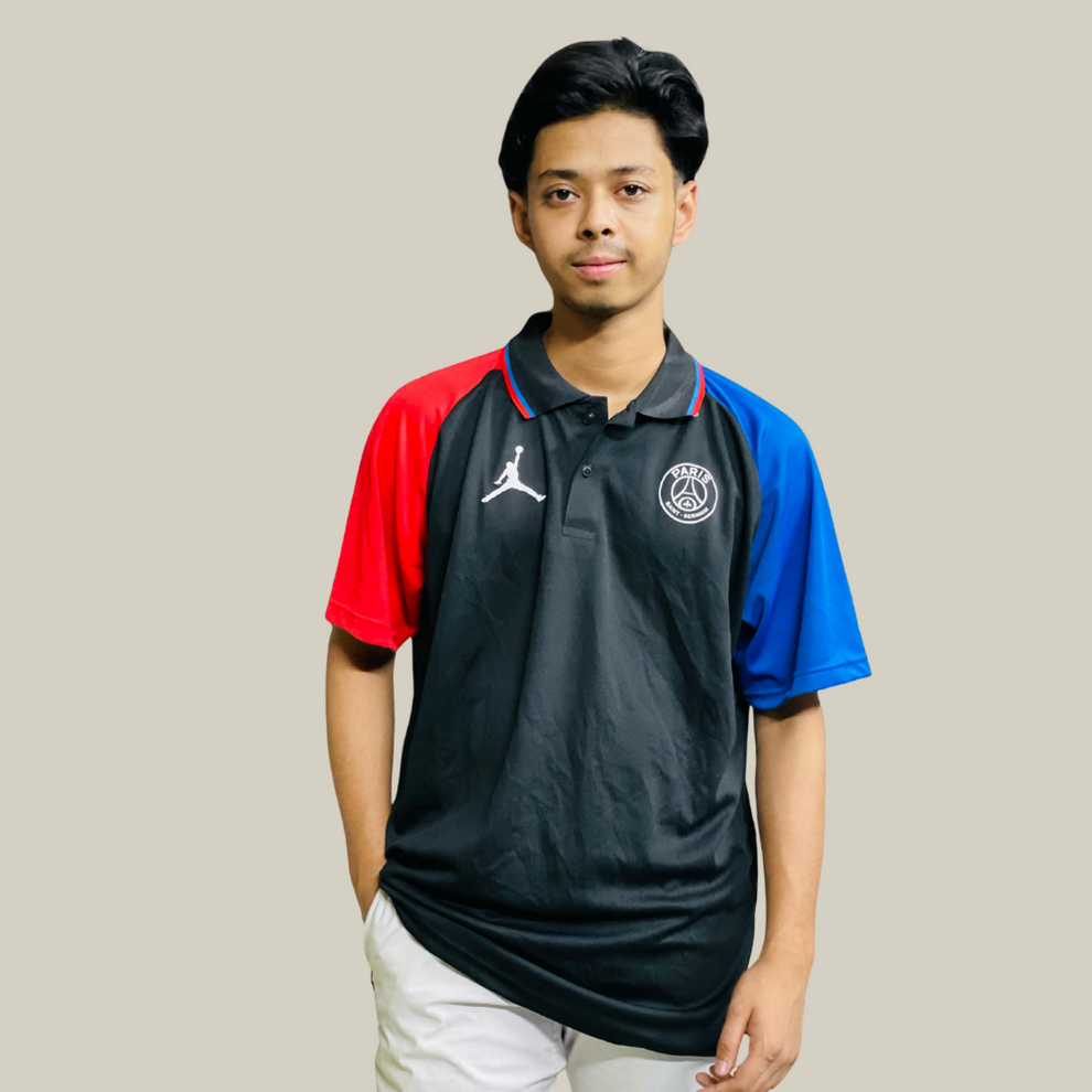 Premium Black Mesh Fabric Polo T-Shirt – Breathable, Stylish & Comfort ...